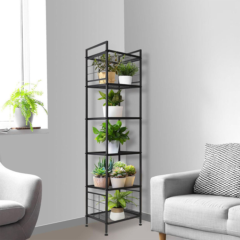 Ebern Designs 6-Wire Standing Storage Shelf for Laundry Bathroom ...