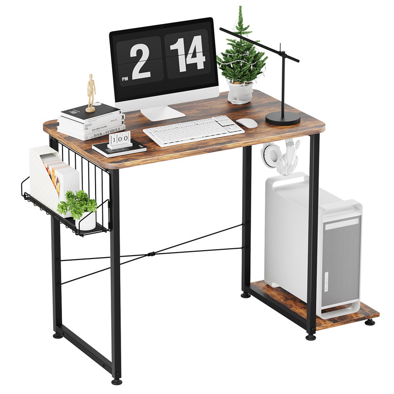 17 Stories Zw Host 80Cm Computer Desk (With Connecting Tube In The ...