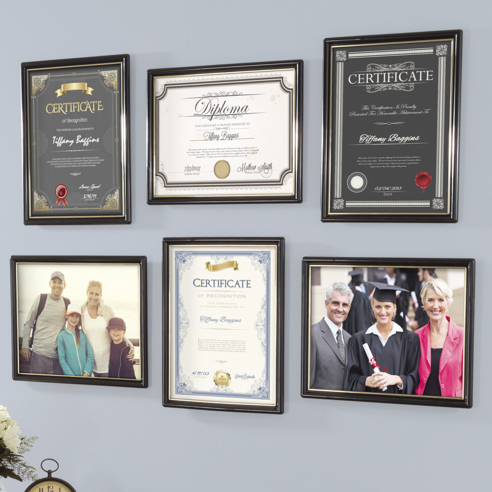 Alcott Hill® 6 Piece Picture Frames - 8.5x11-Inch Document Frame Pack ...
