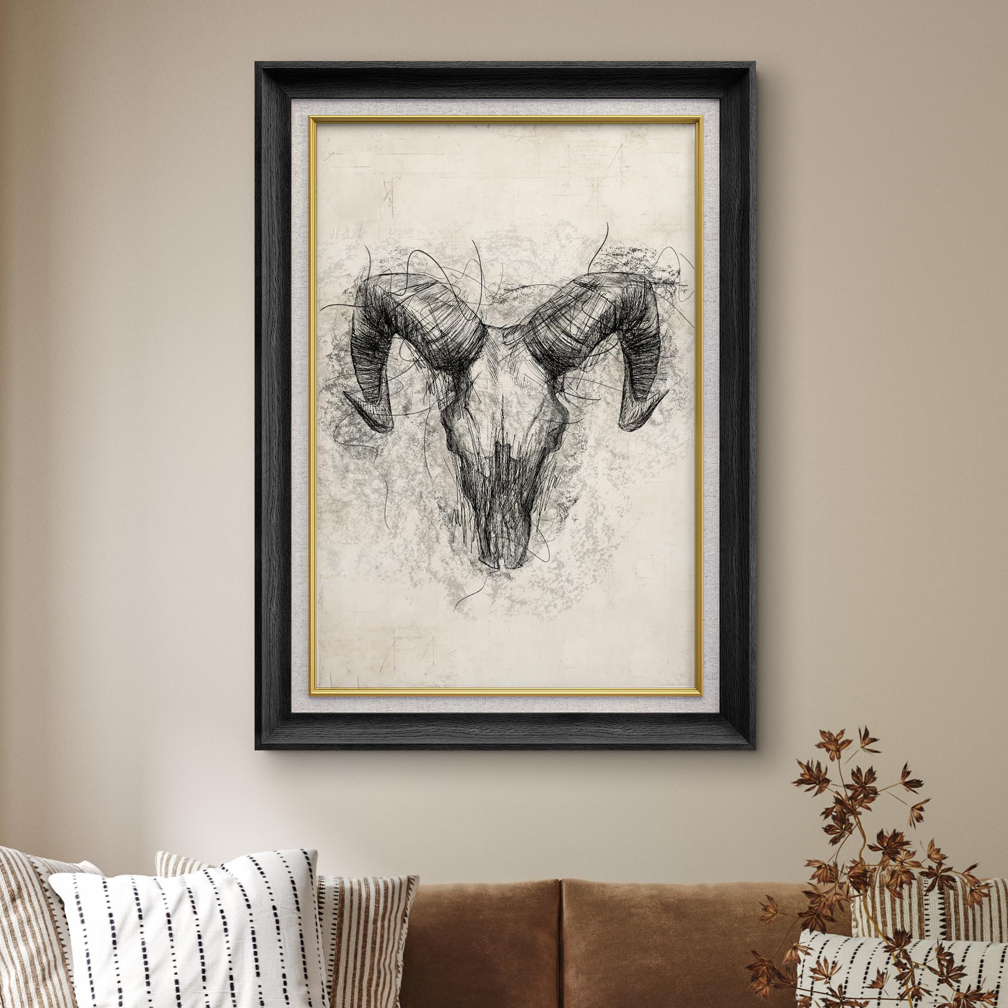 SIGNLEADER Ram Skull Skeleton Portrait Animals Wilderness - Picture ...