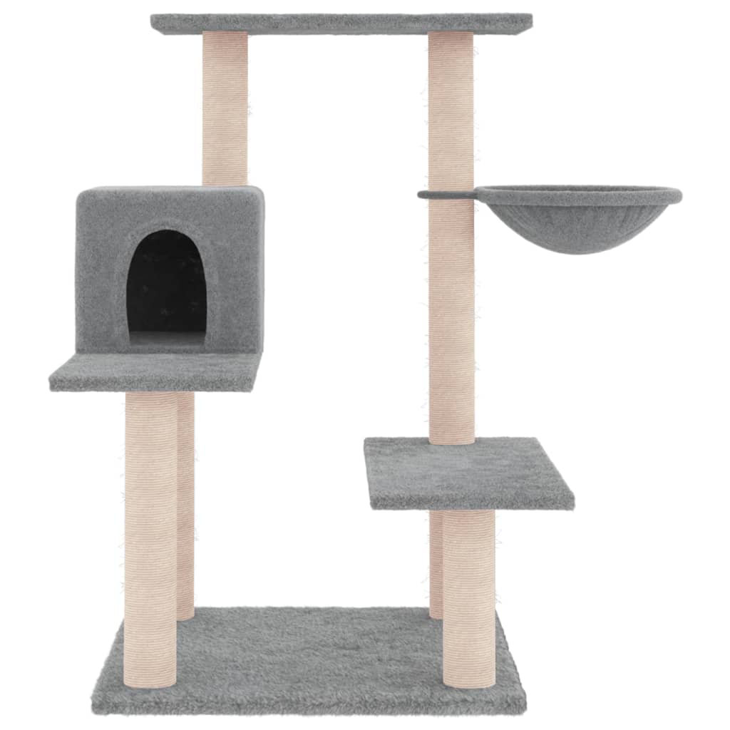 George Oliver Cat Tree Engineered Wood, Plush, Sisal Large Durable ...