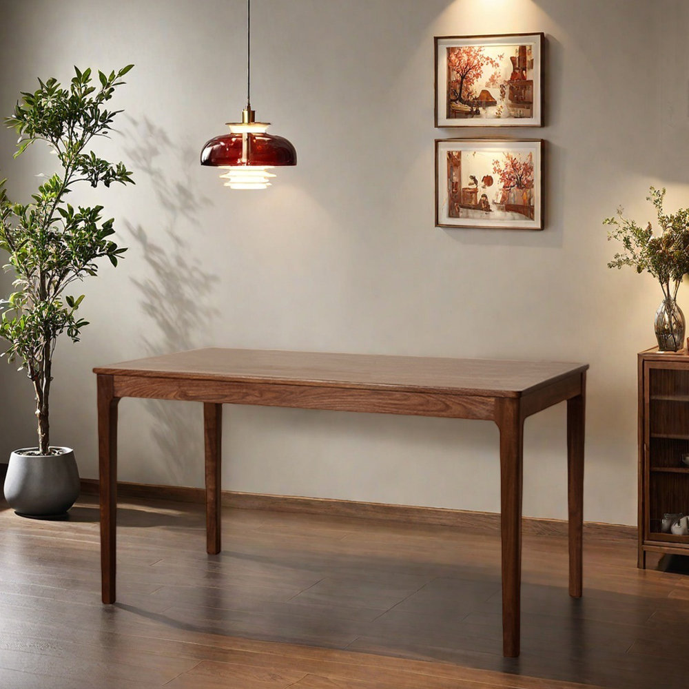 Corrigan Studio® Simple And Durable Walnut Solid Wood Table | Wayfair