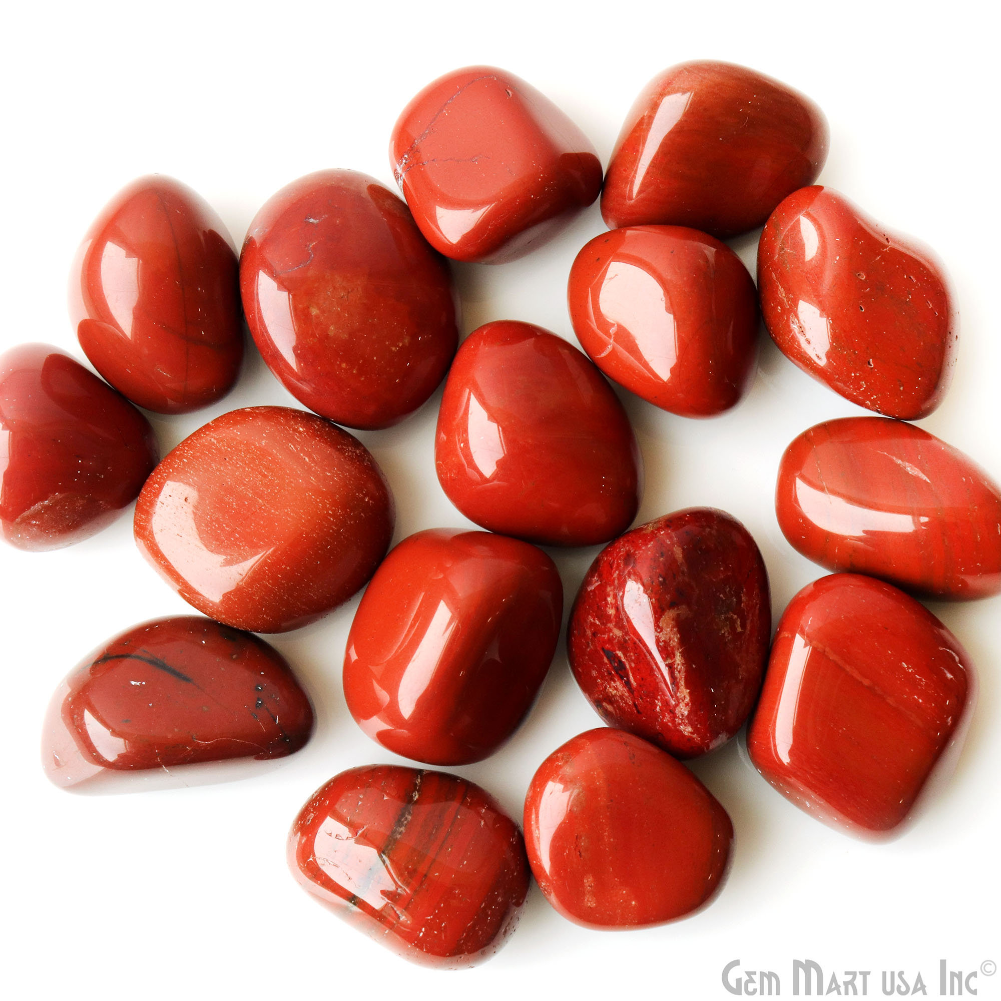 GEMMART USA Carnelian Tumbled Stone, Gemstone Reiki Healing Stones ...