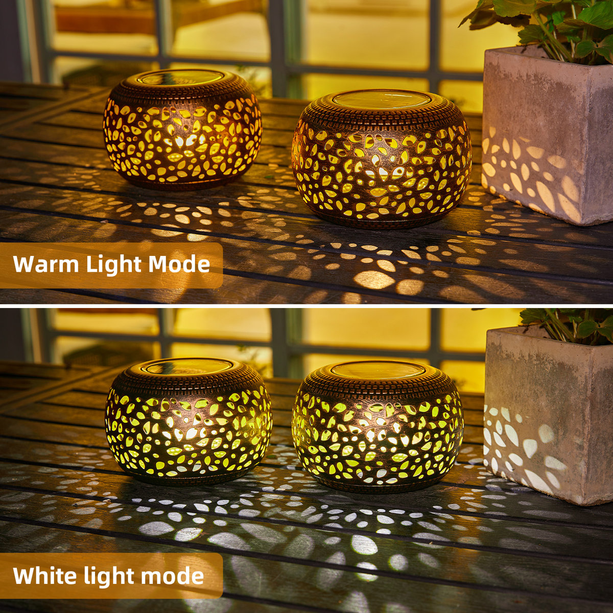 LETMY 4.02'' Solar Powered Integrated LED Color Changing Outdoor ...