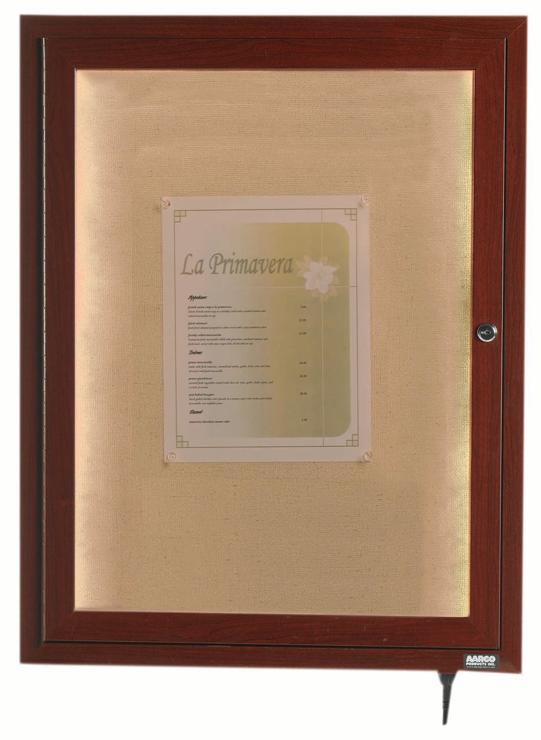 AARCO LED Lighted Enclosed Wall Mounted Bulletin Board | Wayfair