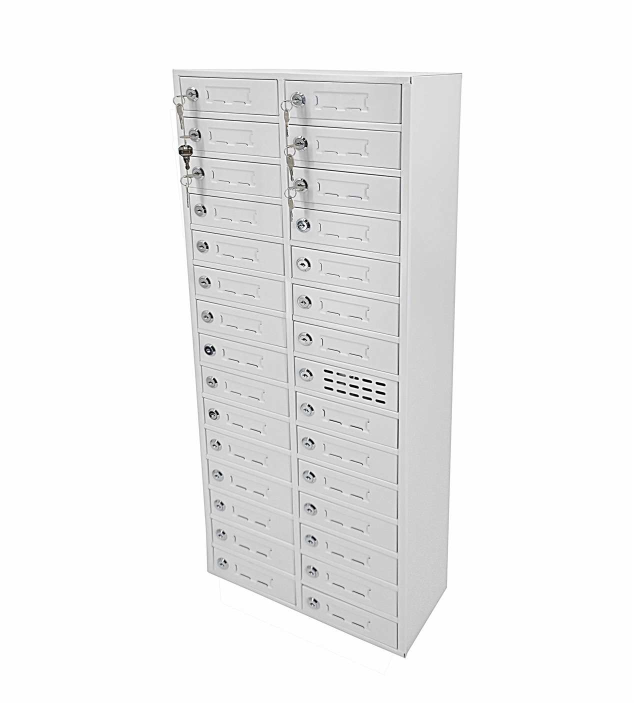 Inbox Zero 30-Slot 7" Wide Door Cellphone Charging Station Female Usb ...