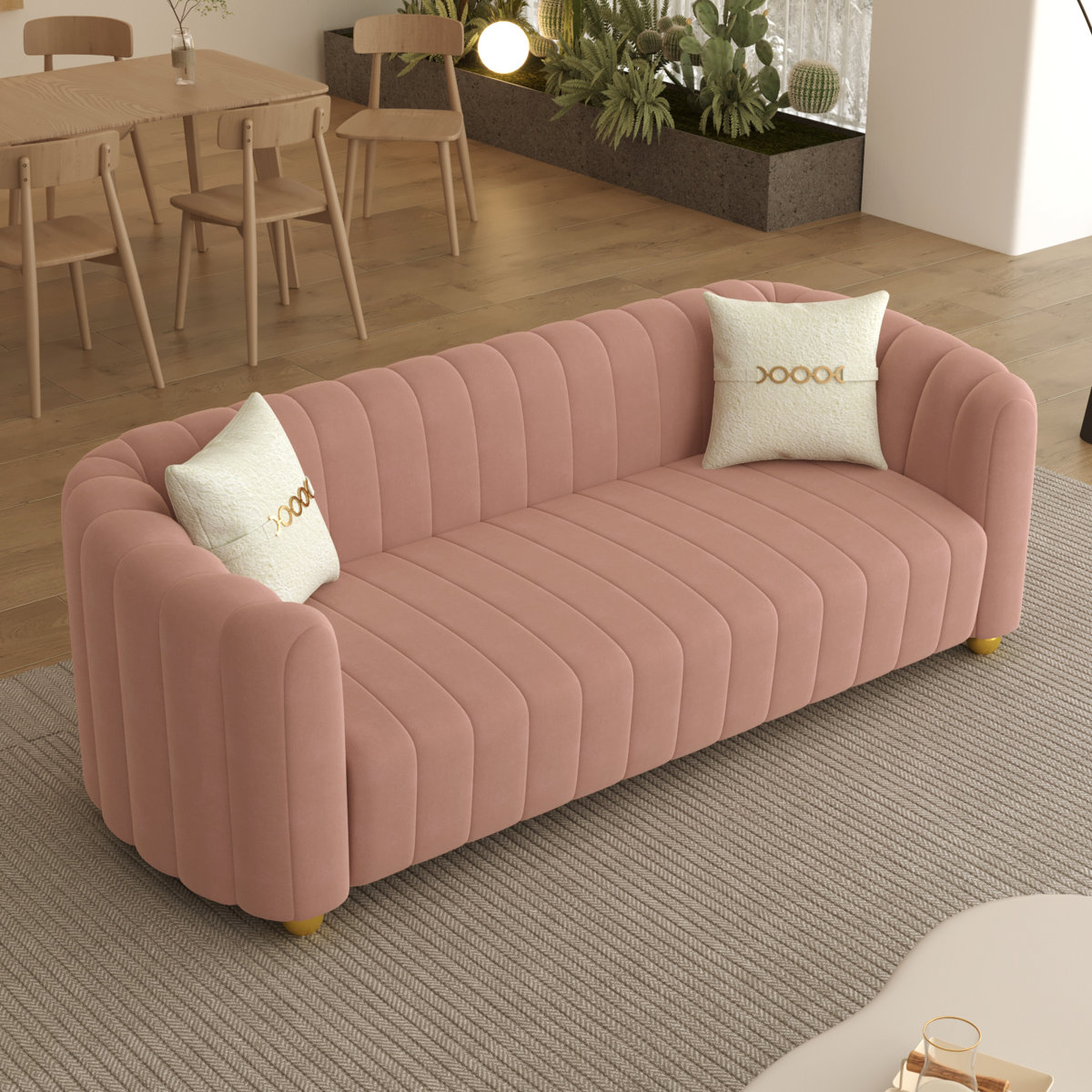 Mercer41 Beonica 83.46'' Velvet Sofa | Wayfair