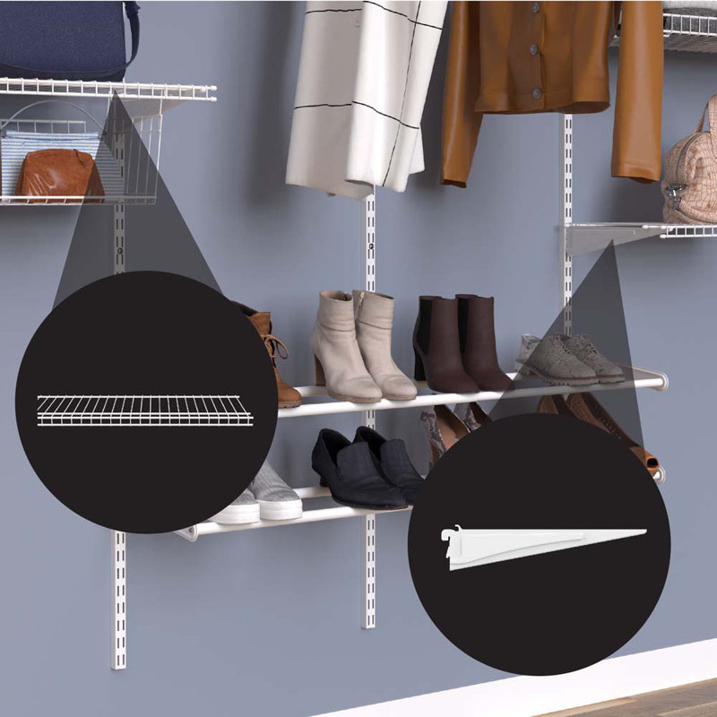 ClosetMaid SuperSlide 12 in. D x 72 in. W Wire Wall Mounted Shelf (1 ...