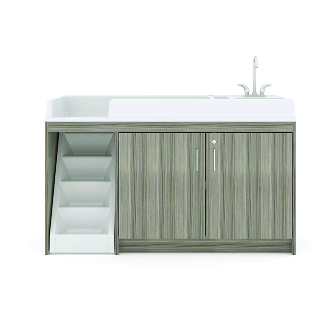 TotMate Tot Mate Laminate Toddler Walkup Changing Table with Stairs and ...