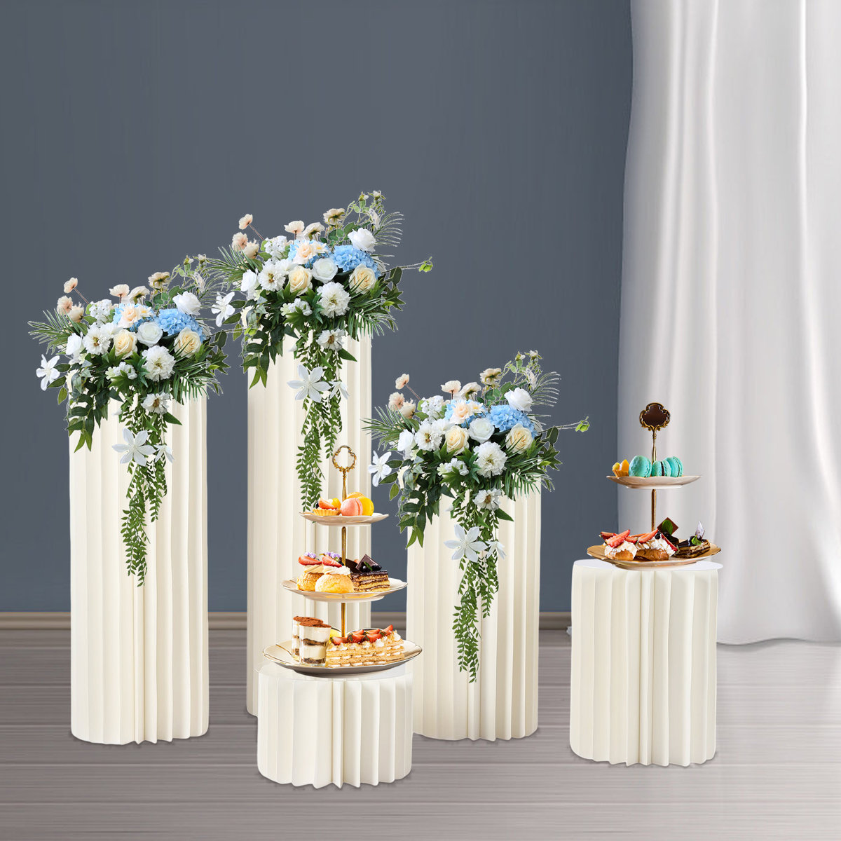 Arlmont & Co. Lakya 5 Piece Set Flower Vase Flowers Stand for Party ...