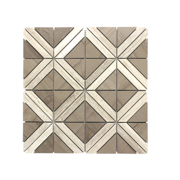 Atelier Tile Athena Gris Marble With Wood Grey Marble Inserts Polished ...