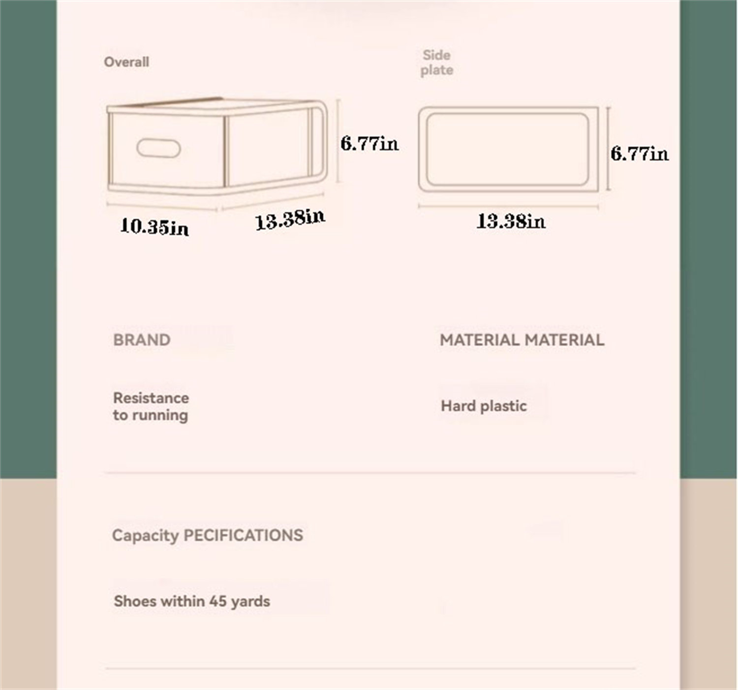 Infinitee Green Shoe Box Storage Box Transparent Thickened（10 Pack ...