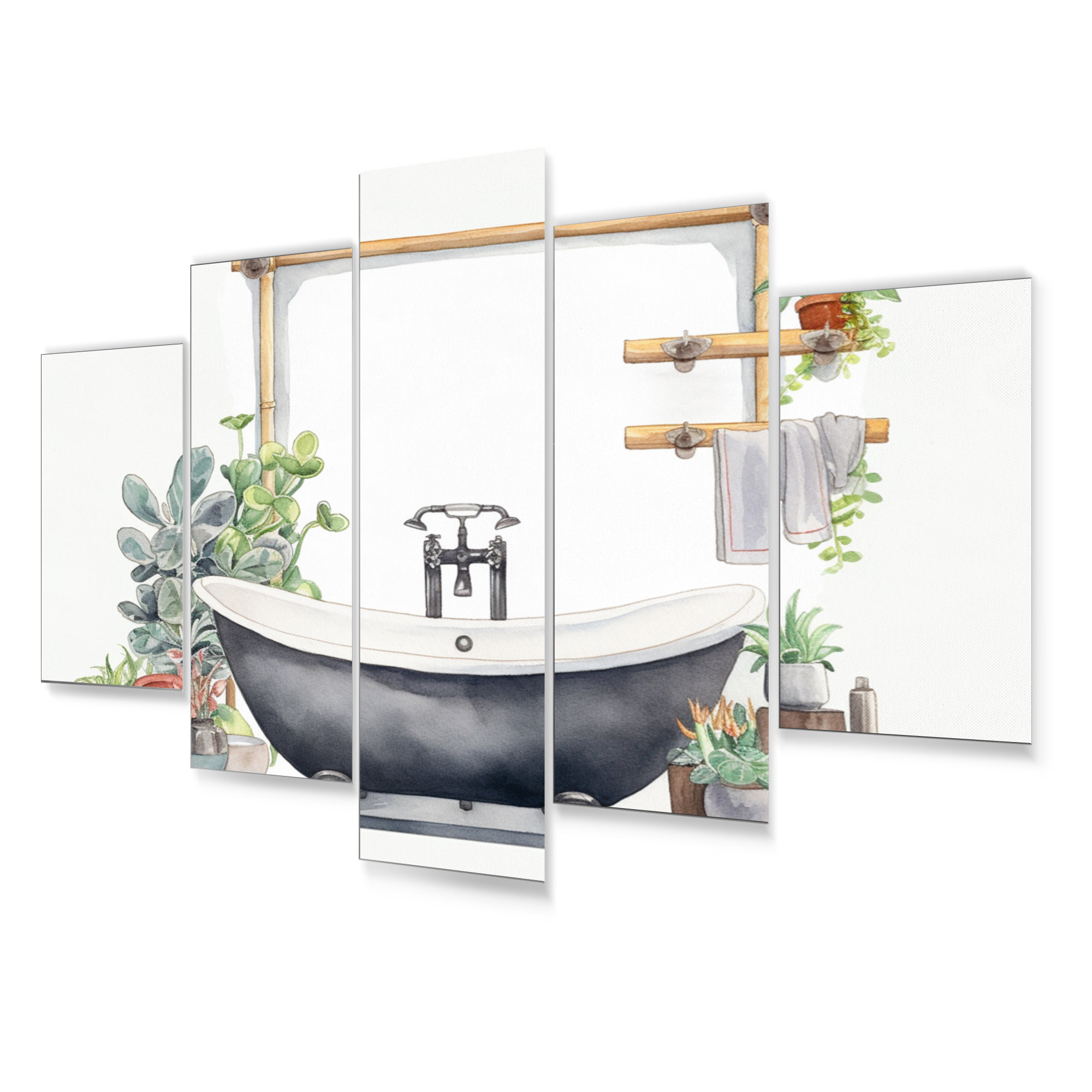 August Grove® Natural Bathroom Decor II - Bathroom Metal Wall Decor Set ...