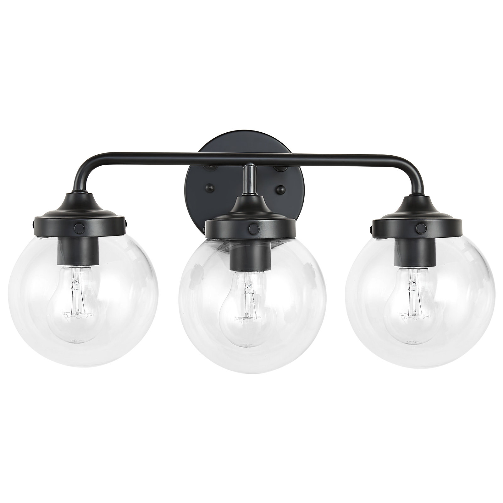 Breakwater Bay Kettler Black 3-Light Armed Sconce | Wayfair
