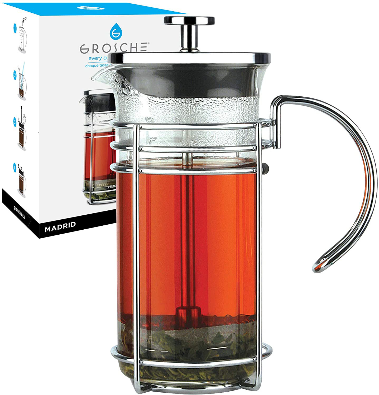Grosche 3-Cup Madrid French Press Coffee Maker & Reviews | Wayfair