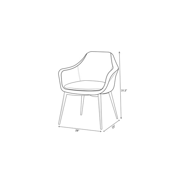 George Oliver Teegan Upholstered Metal Armchair & Reviews | Wayfair