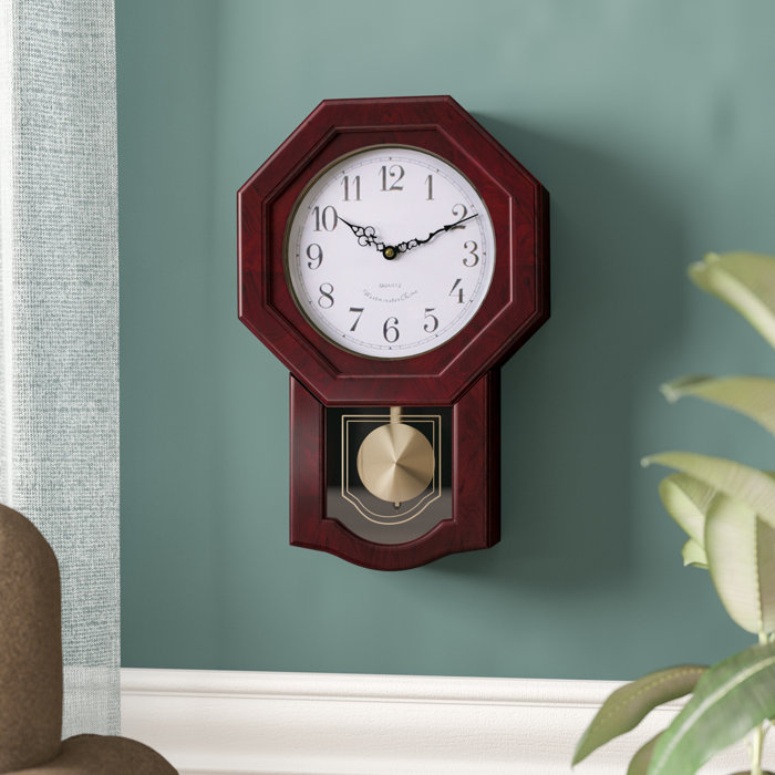 Winston Porter Shultz Wood Wall Clock & Reviews | Wayfair