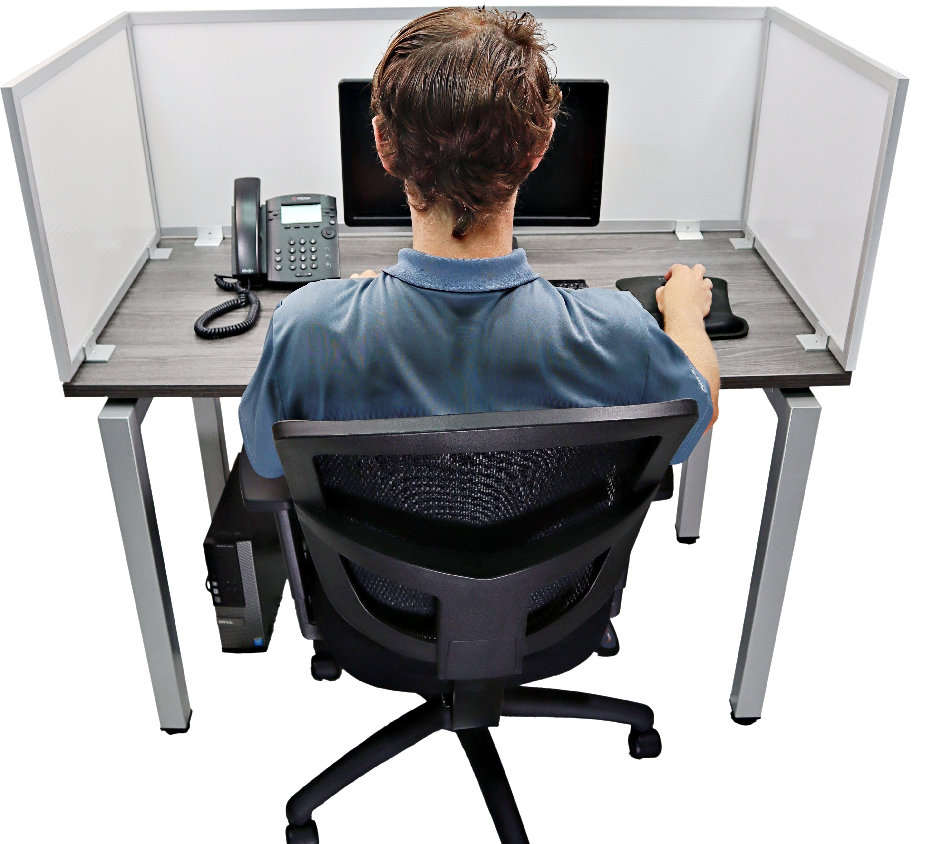 OBEX Polycarbonate Desk Mounted Privacy Panel | Wayfair