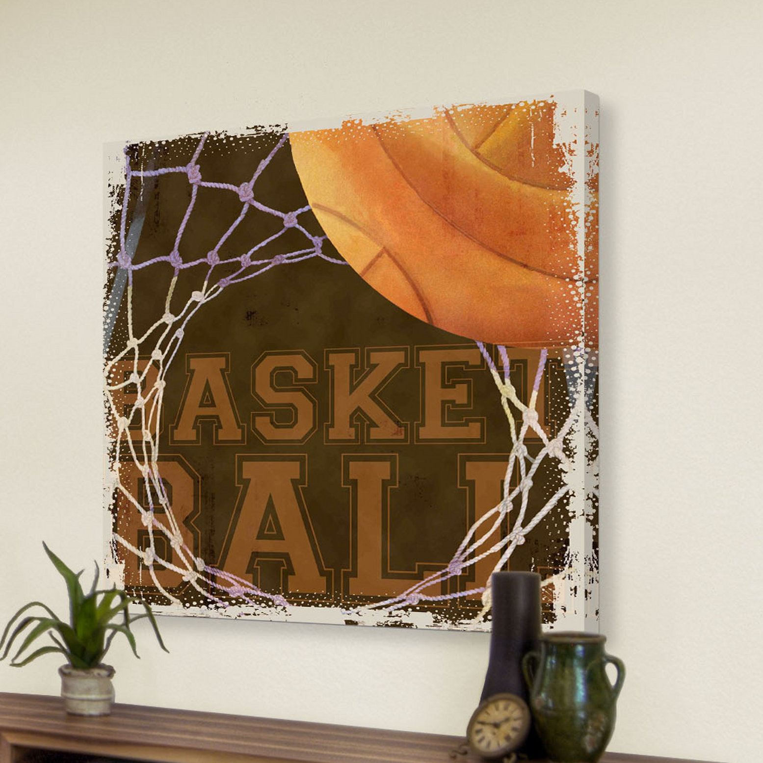 Marmont Hill Baseketball by Saturday Evening Post Print on Wrapped ...