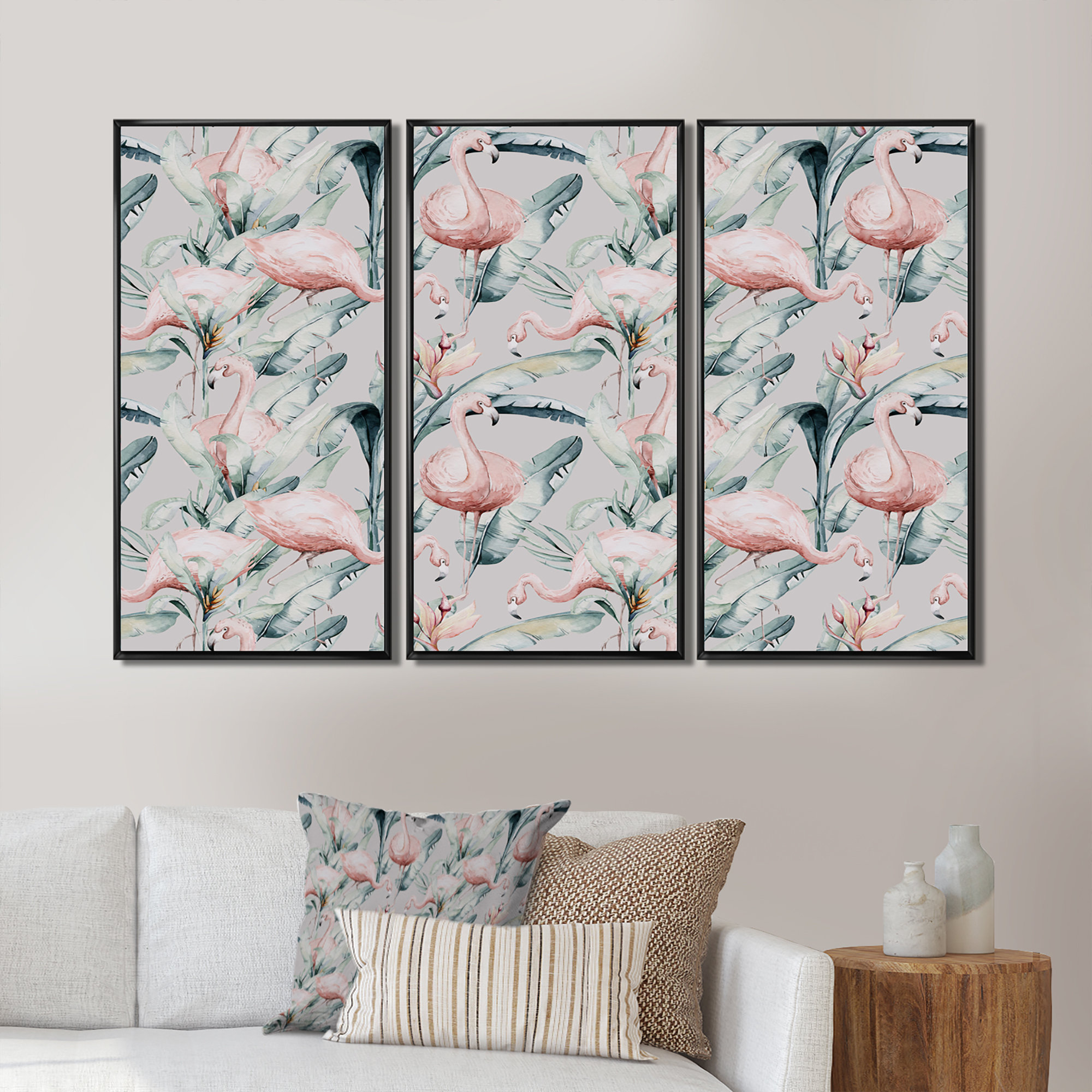 Bay Isle Home™ Tropical Seamless Pattern With Flamingo I - Patterned ...
