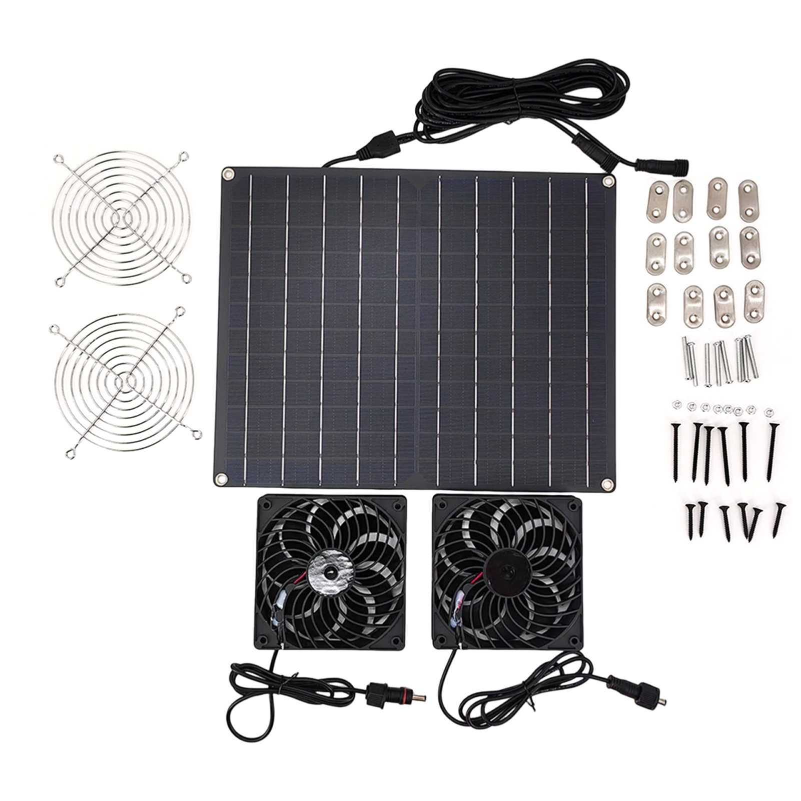 Symple Stuff Solar Panel Exhaust Fan Sunlight Activated 3000RPM Speed ...