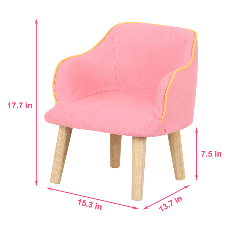 George Oliver Home Low Wooden Chair with Backrest | Wayfair