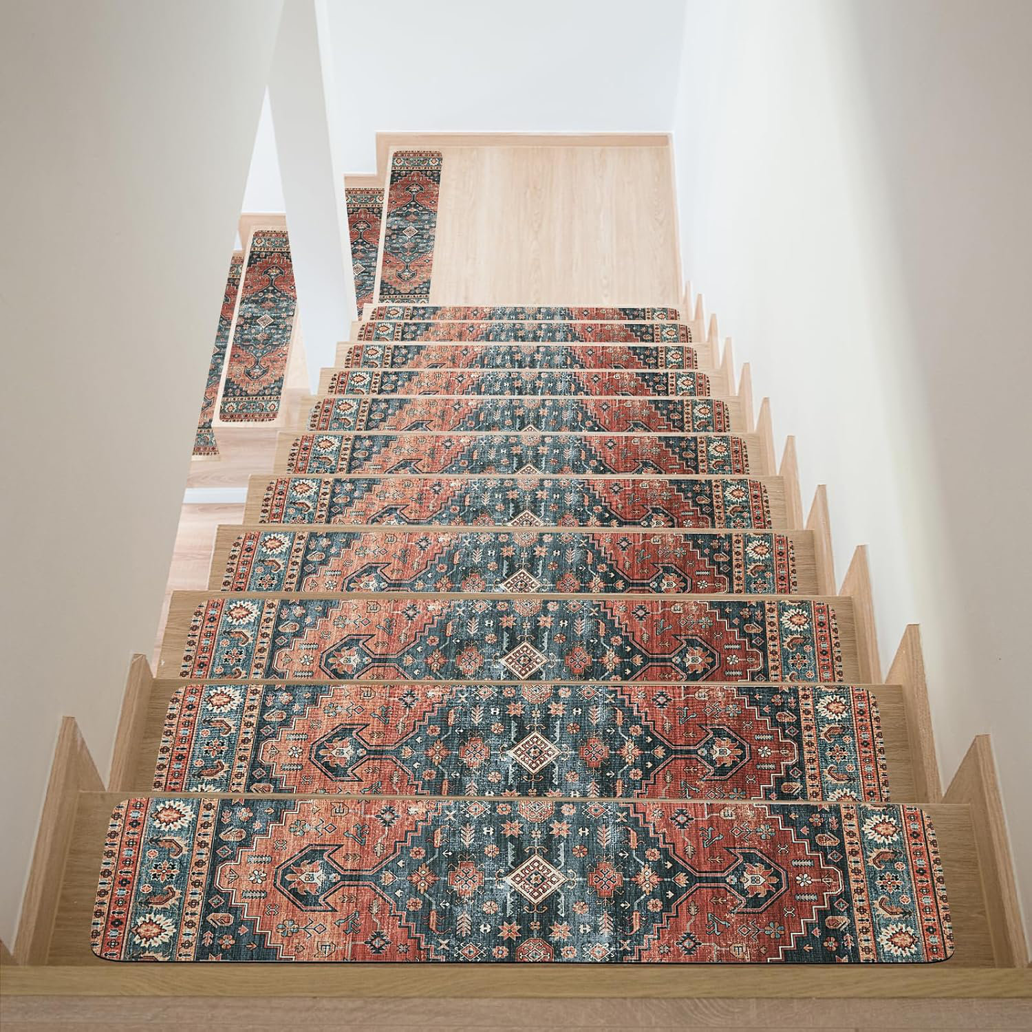 Bungalow Rose Non-Slip Carpet Stair Treads For Wooden Steps Set Of 15 ...