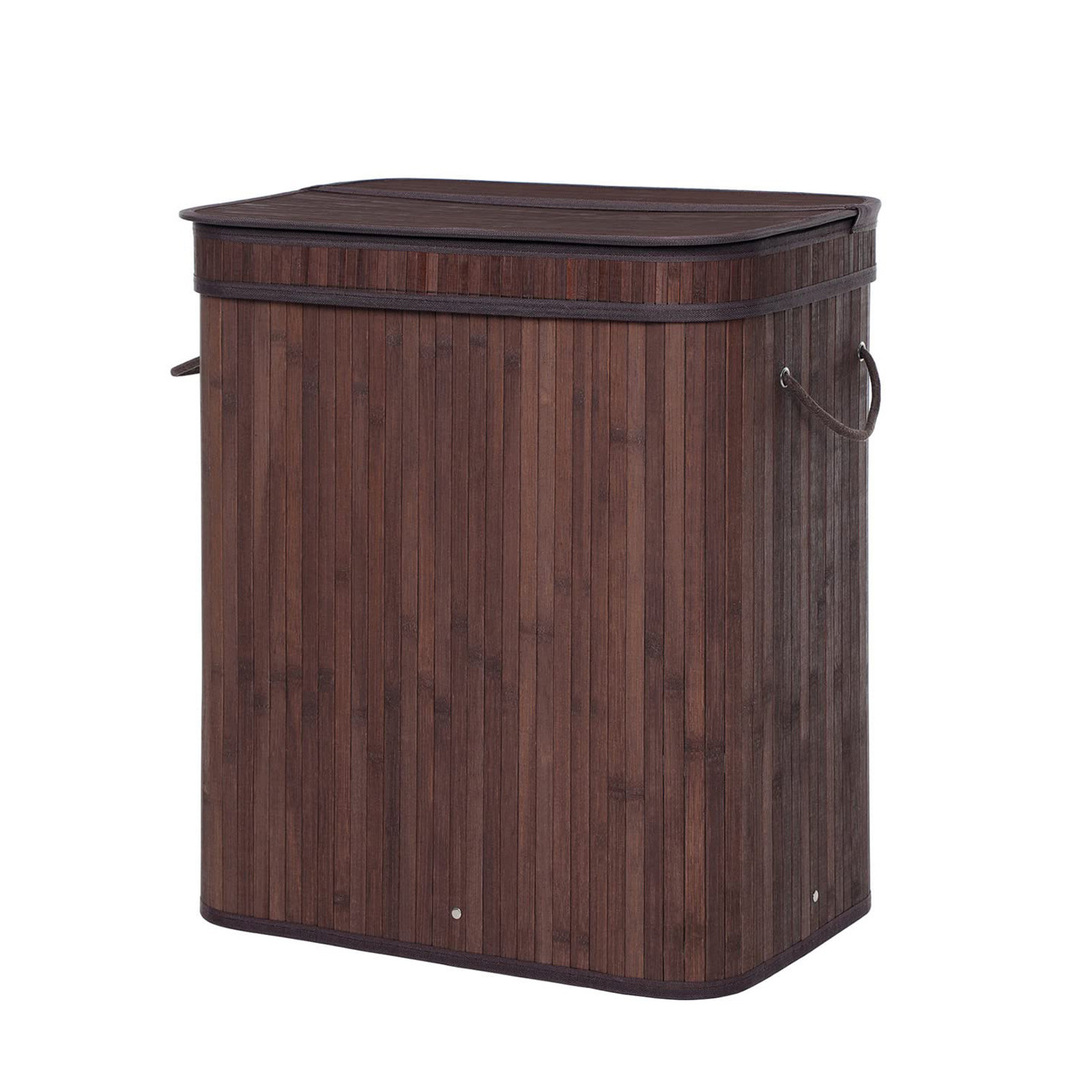 Latitude Run® Bamboo Laundry Hamper with Handles, Foldable Storage ...