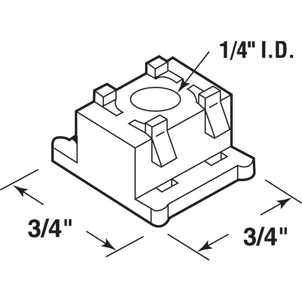 Prime-Line Bi-Fold Closet Door Pivot Cap, Plastic, Off-White (Single ...