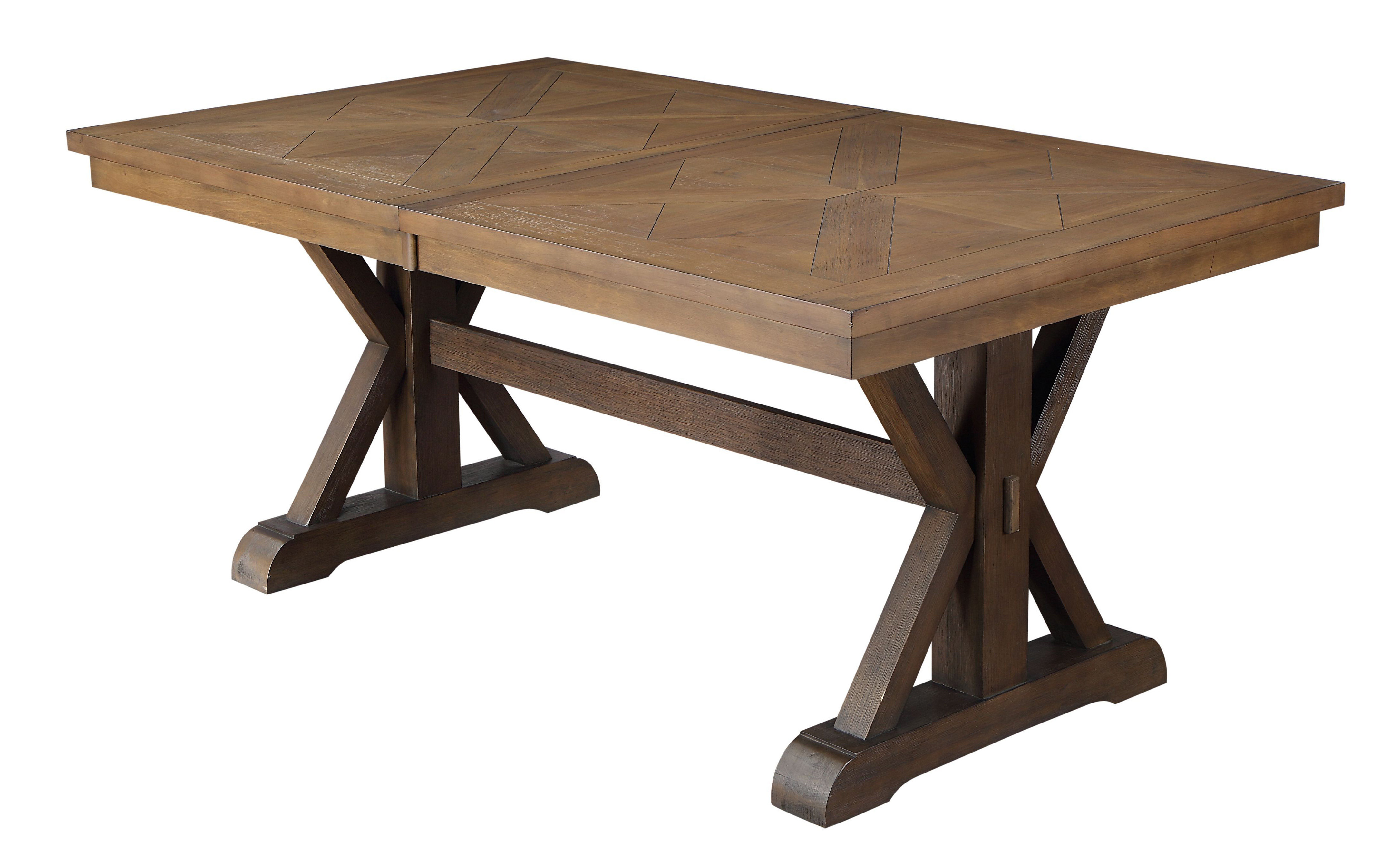 Rosalind Wheeler Piedmonte Rustic Brown Rectangular Dining Table | Wayfair