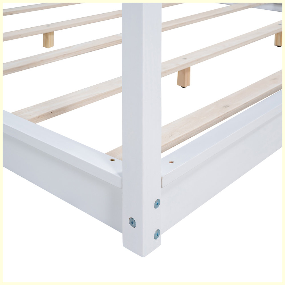 Latitude Run® Modern Canopy Platform Bed with Support Legs | Wayfair