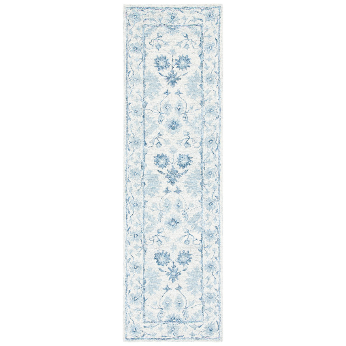 Sand & Stable™ Lethe Oriental Handmade Tufted Wool Blue/Ivory Area Rug ...