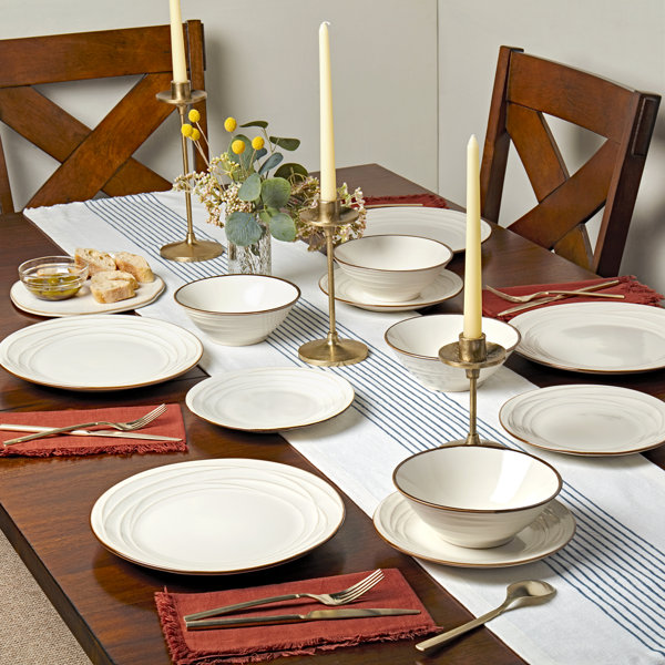 Tabletops Gallery Embossed Dinnerware Tabletops Gallery 12PC Set | Wayfair