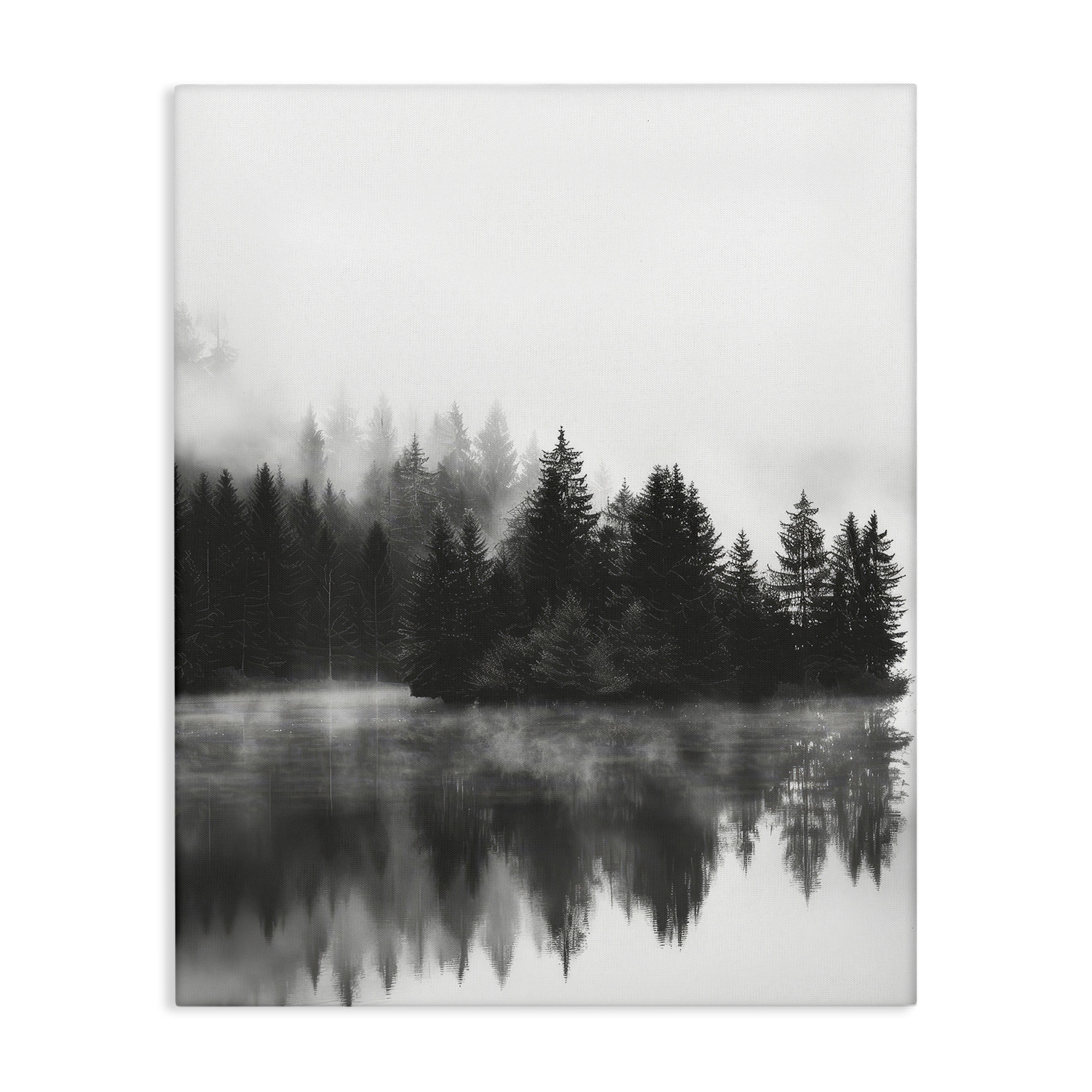 George Oliver Dark Tree Reflections Canvas Wall Art by Petal Prints ...