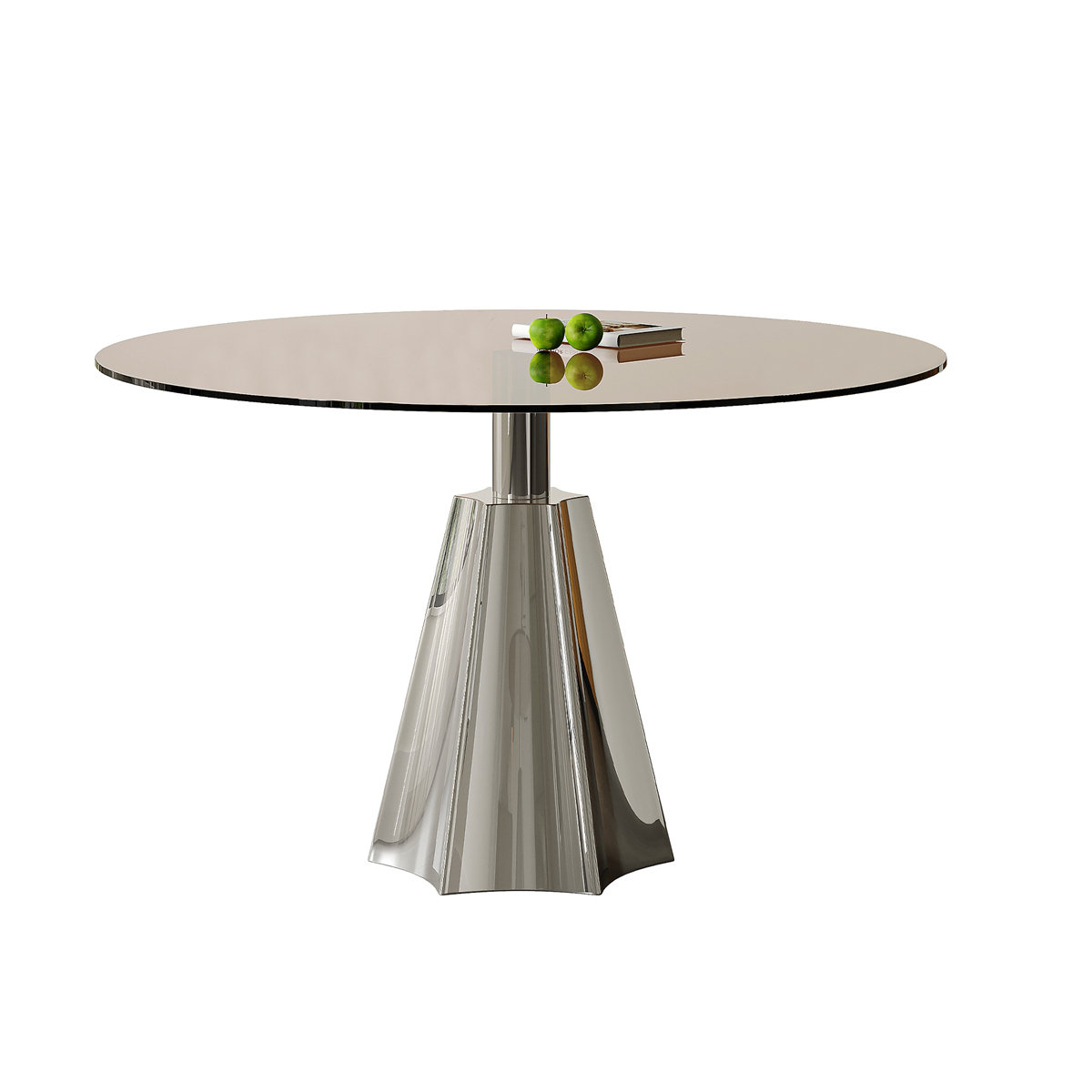 George Oliver Compact 35" Round Dining Table, Mid-Century Modern Black ...