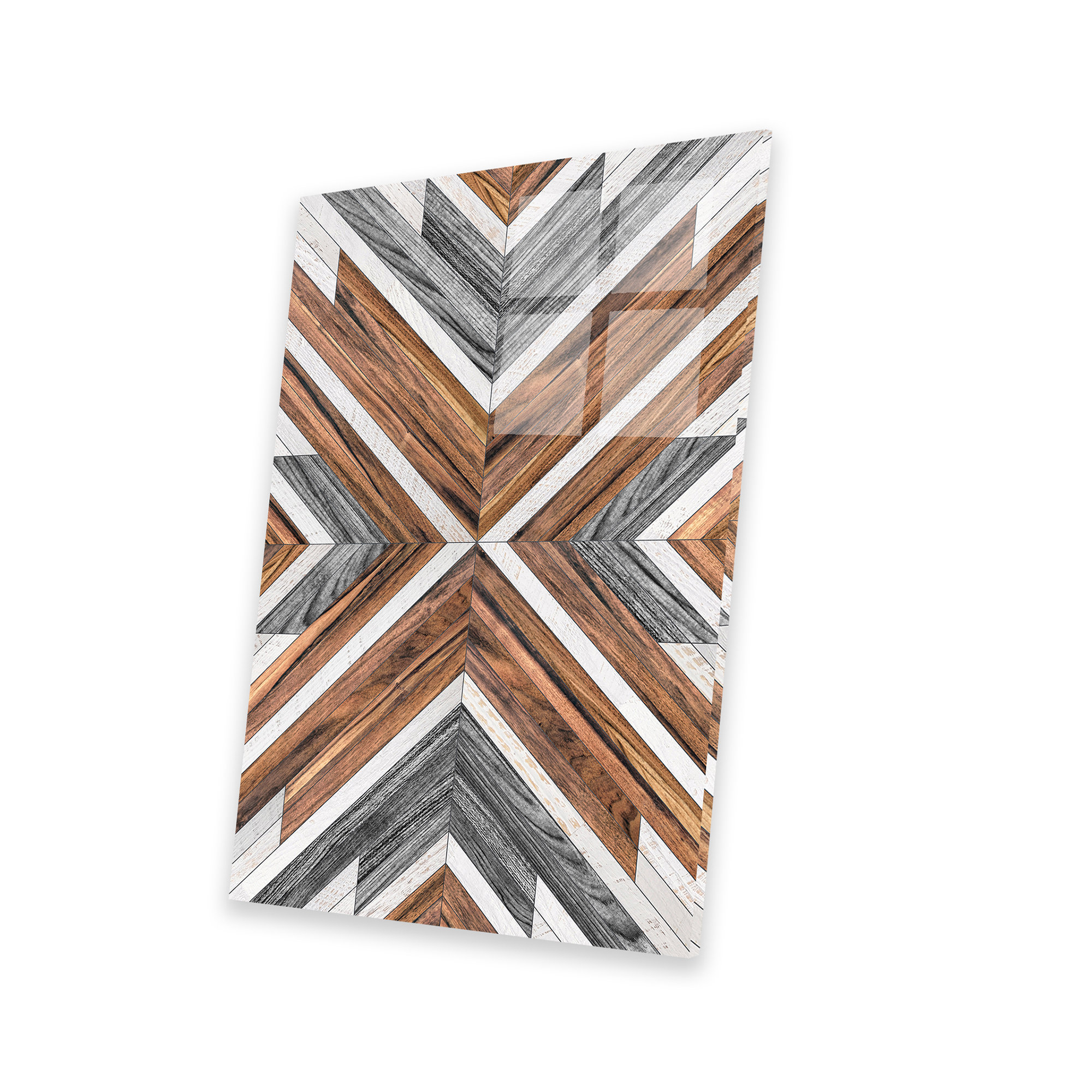 Union Rustic " Urban Tribal Pattern No.4 - Wood " by Zoltan Ratko | Wayfair
