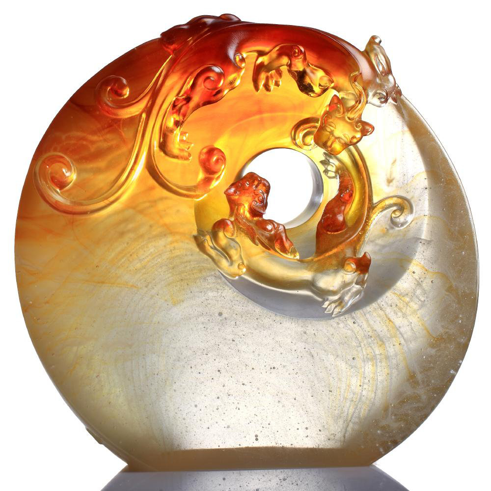 LIULI Crystal Art Crystal Mythical Creature, Son Of The Dragon-Chilong ...