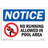 SignMission No Running Allowed in Pool Area Sign with Symbol | Wayfair