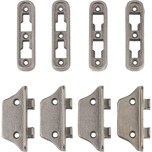 UNIQANTIQ HARDWARE SUPPLY Cast Iron Bed Rail Fastener Set Bed Frame ...