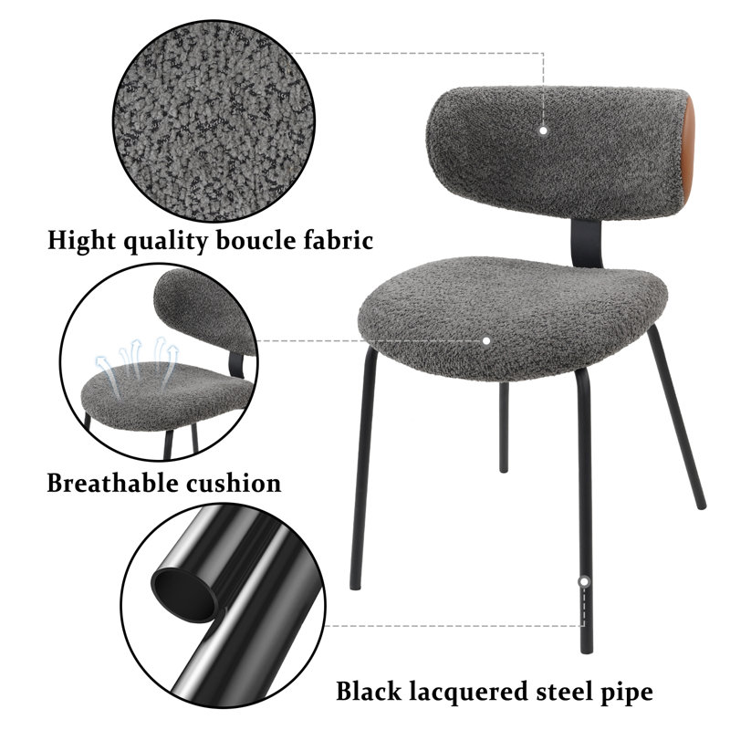 Wrought Studio Jelany Sponge Upholstered Metal Parsons Chair | Wayfair