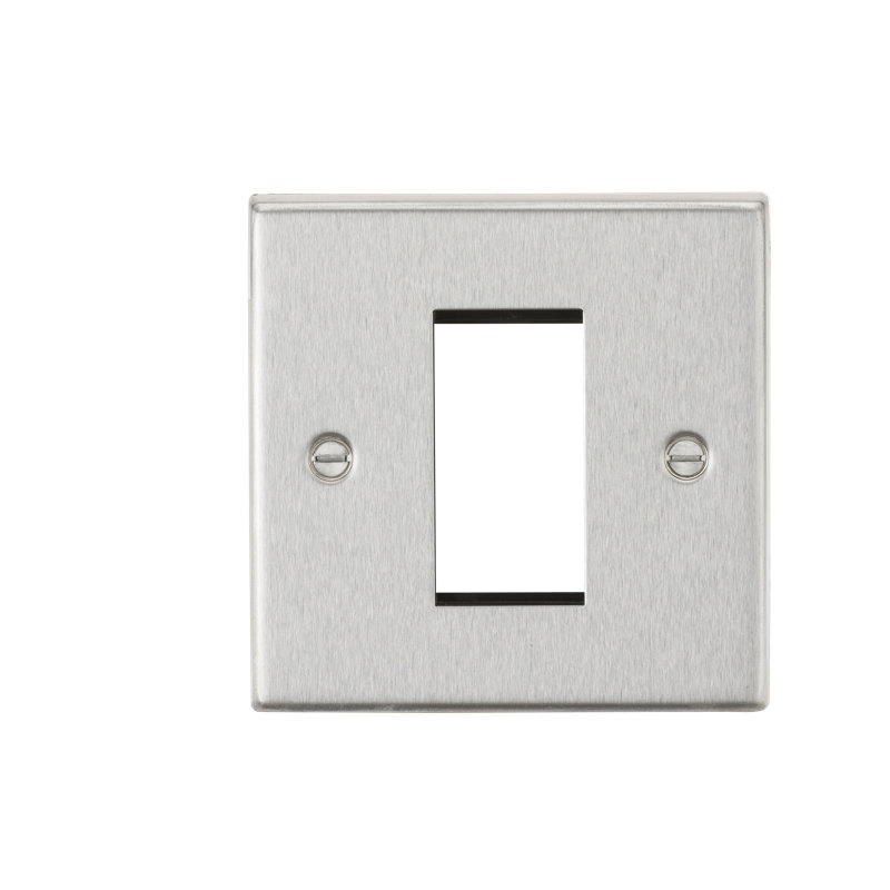 Knightsbridge 1G Modular Faceplate - Square Edge | Wayfair.co.uk