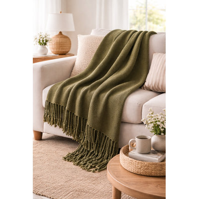 lime green throws