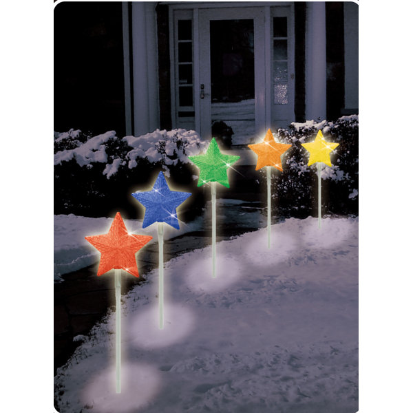 Brite Star LED Light Show Star Pathmarkers Christmas Decoration ...