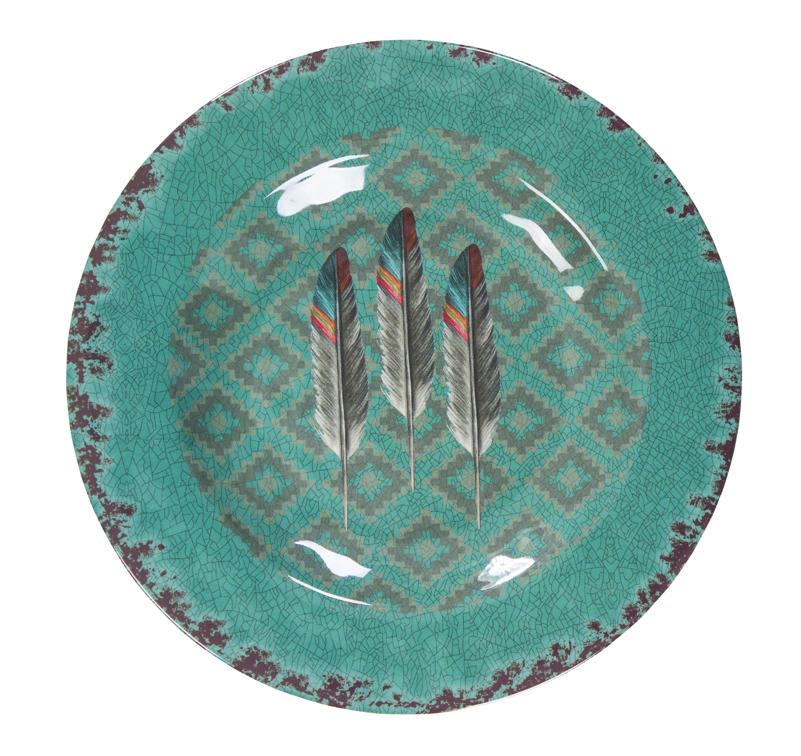 Paseo Road by HiEnd Accents Feather Melamine Plastic Salad Plate ...