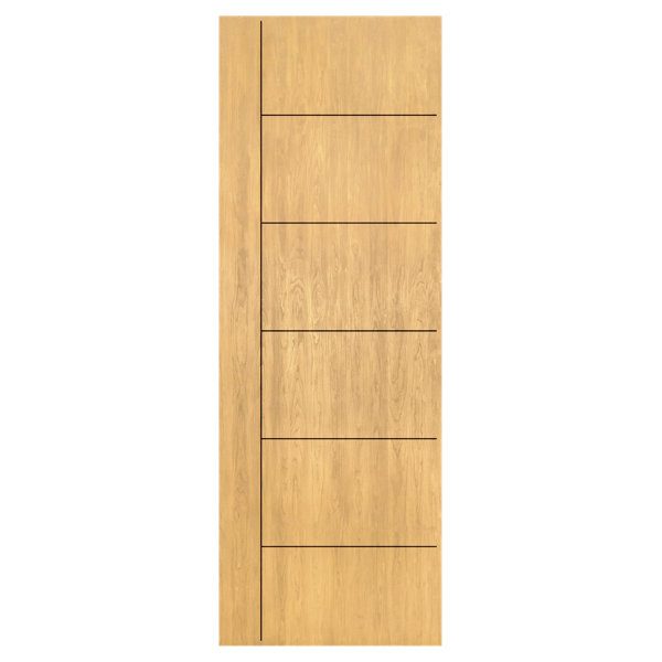 Prestige Entries Contemporary Cherry Engraved 42'' x 96'' Flush ...