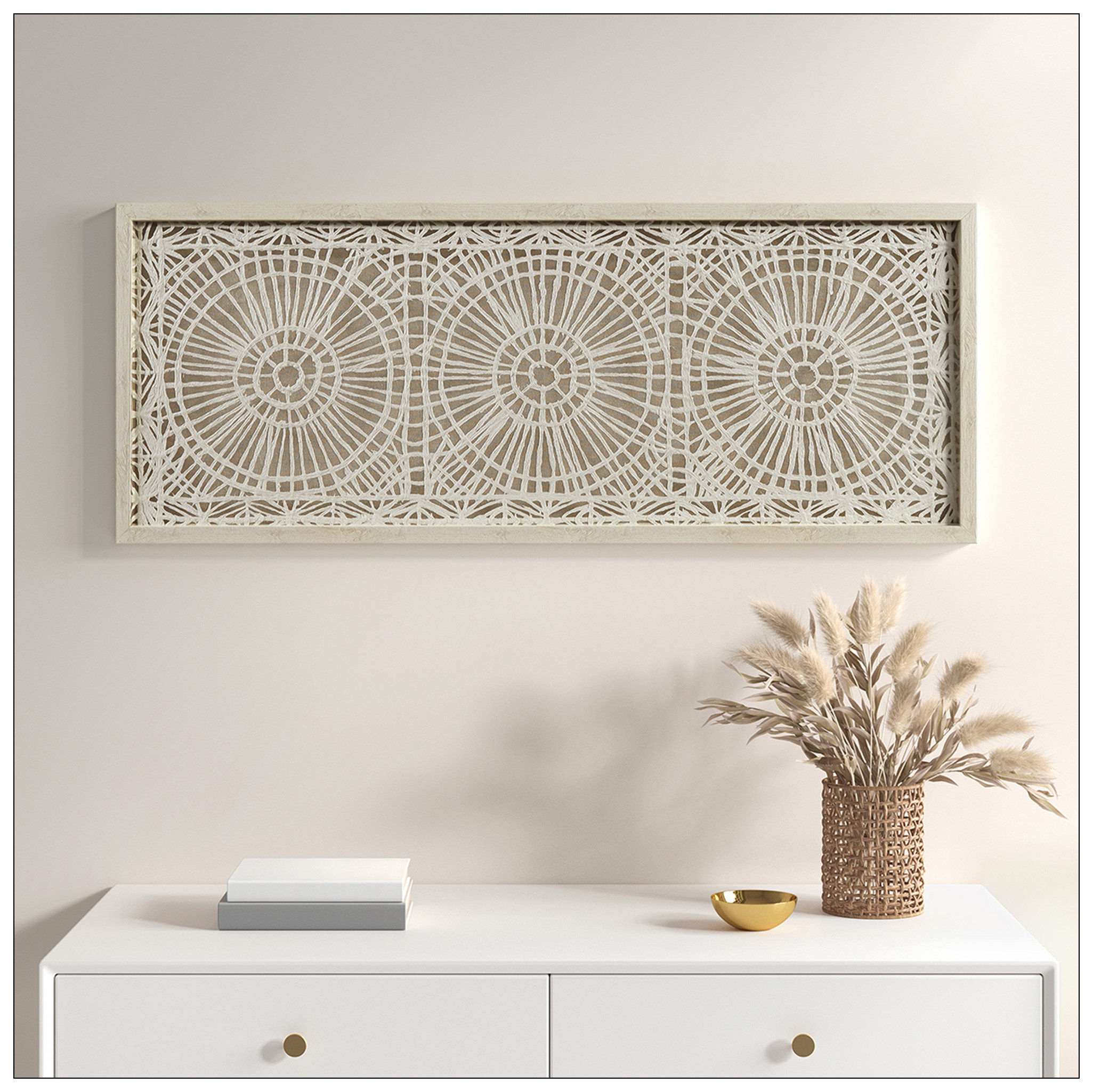 Dakota Fields Framed Medallion Rice Paper Shadow BoWall Decor - Wayfair ...
