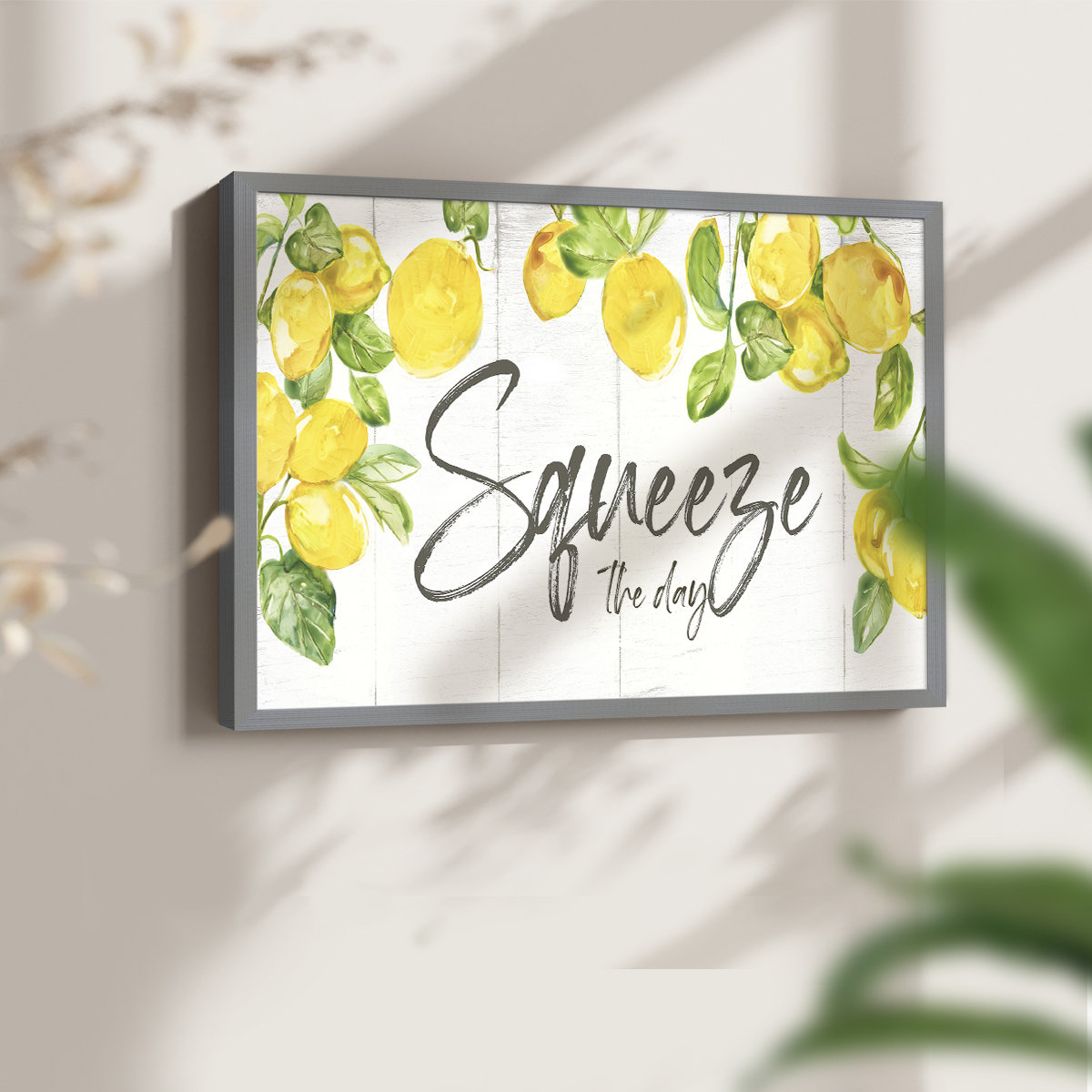 August Grove® Lemon Squeeze -Framed Print - Restickable | Wayfair
