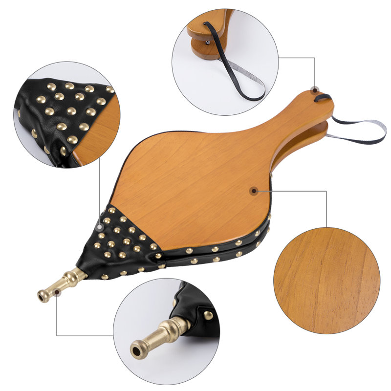 House of Hampton® Maura Wood Fireplace Bellows 19"x 8" Large Bellow ...