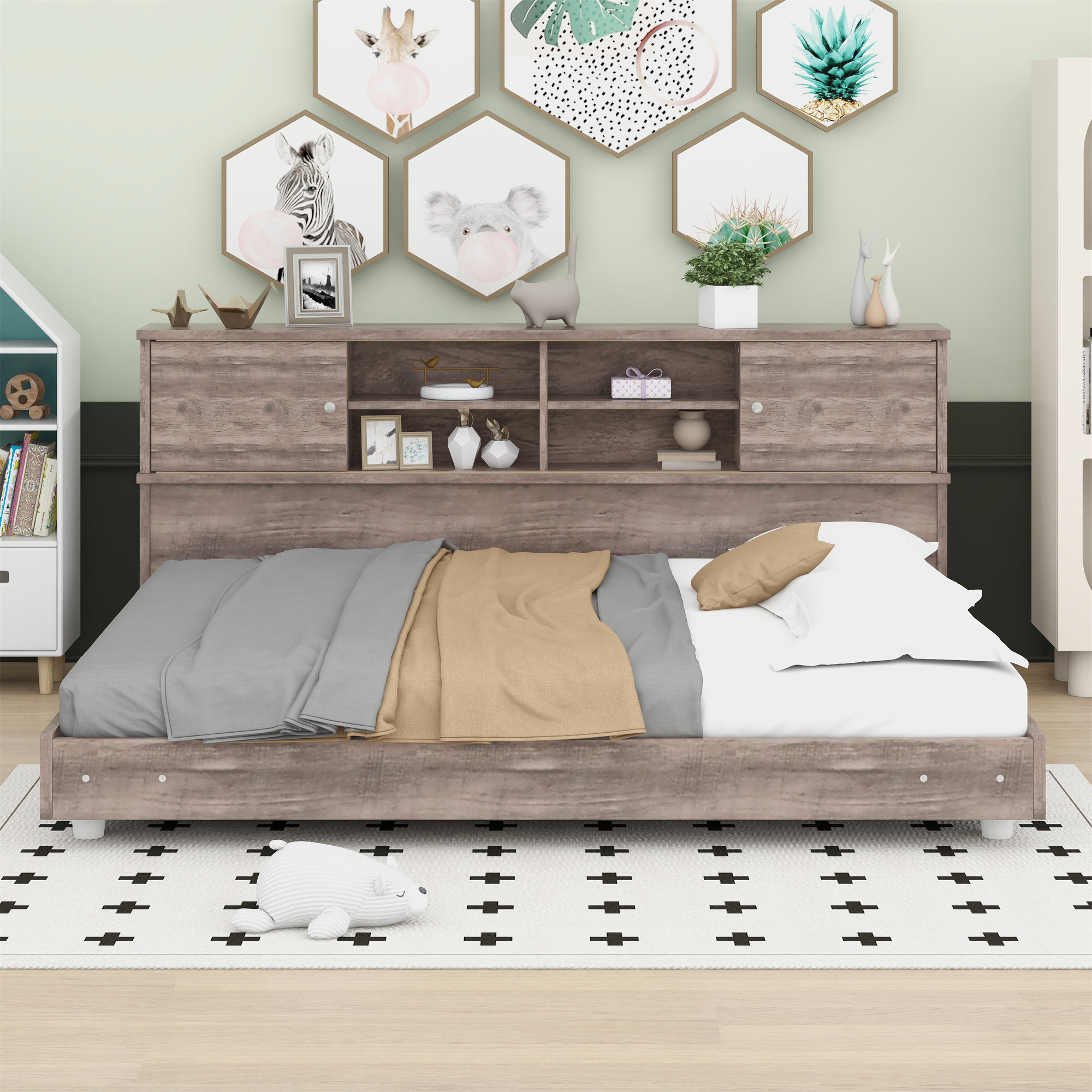 Millwood Pines Skillman Open-Frame Storage Bed | Wayfair