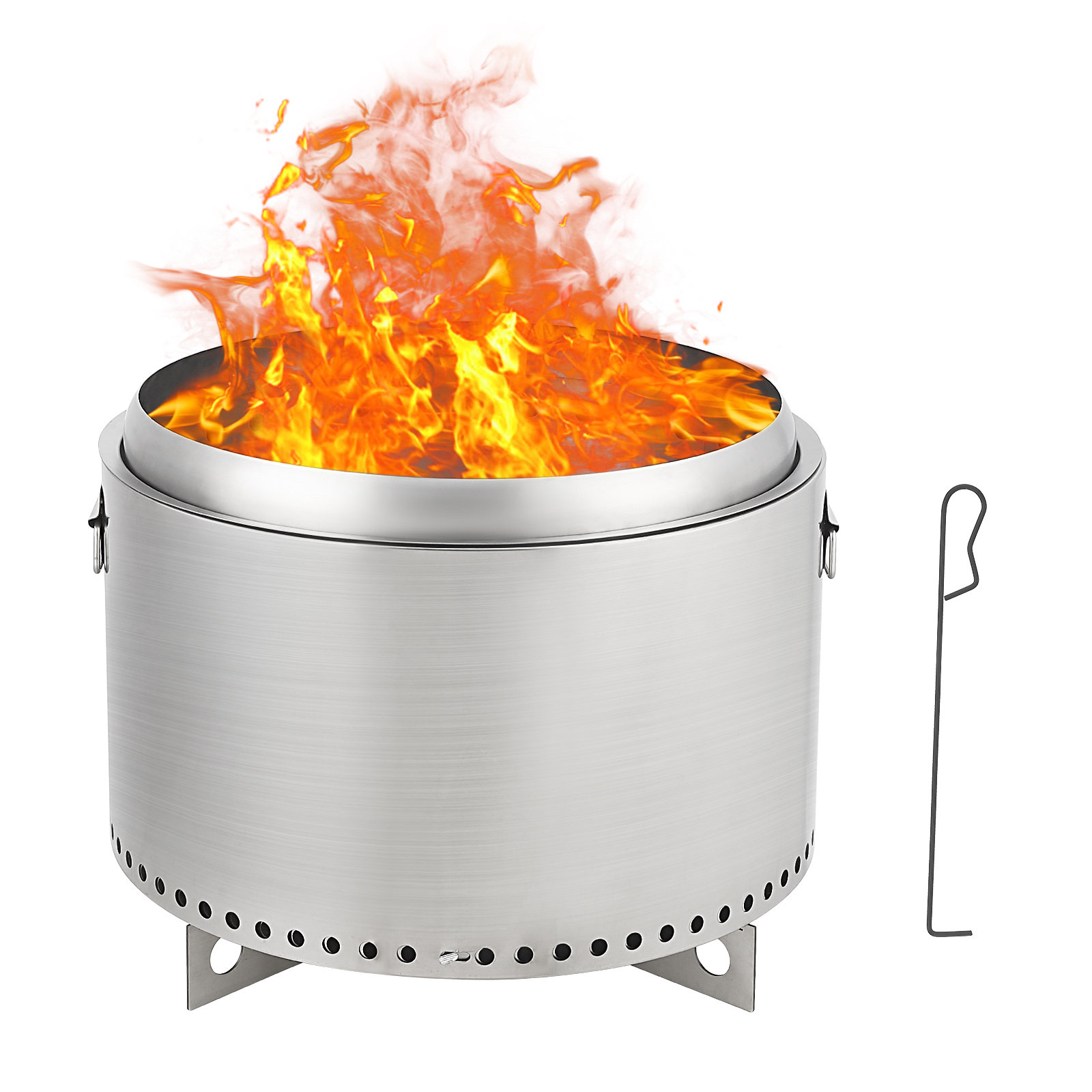 Arlmont & Co. Stainless Steel Smokeless Fire Pit With Air Switch ...
